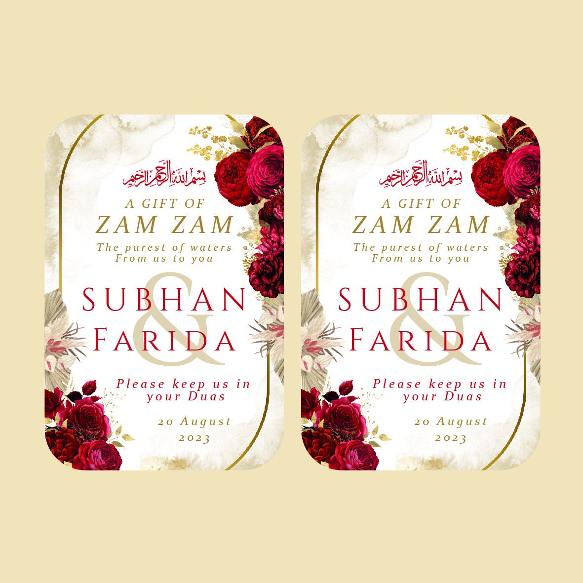 Zam Zam Sticker, Zam Zam Water, Zam Zam Water Bottle Sticker, Favour ...