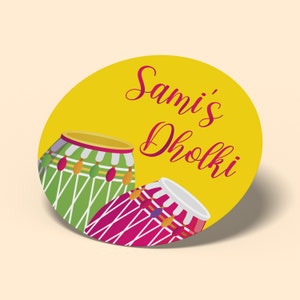 Dholki Stickers, Wedding Stickers, Nikkah Stickers, Wedding Favour ...