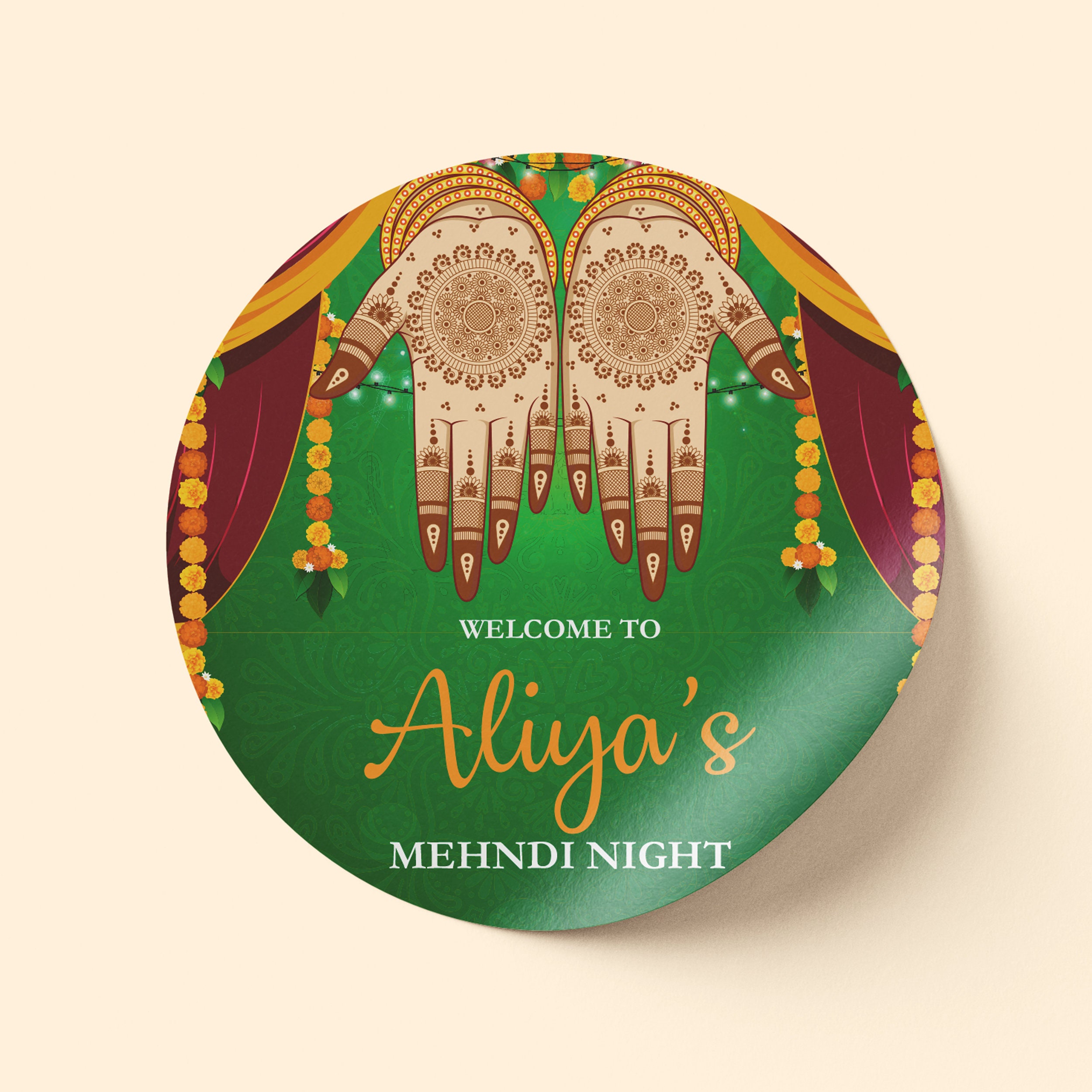 Digital Sticker, Customised Sticker, Mehndi Sticker, Wedding Sticker ...
