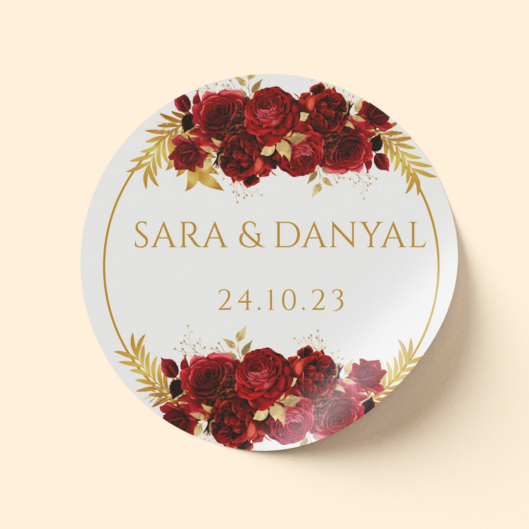 Personalised Wedding Stickers, Wedding Invite, Wedding Labels, Wedding ...
