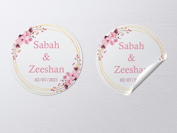 Personalised Wedding Stickers Wedding Invite Wedding Labels - Etsy