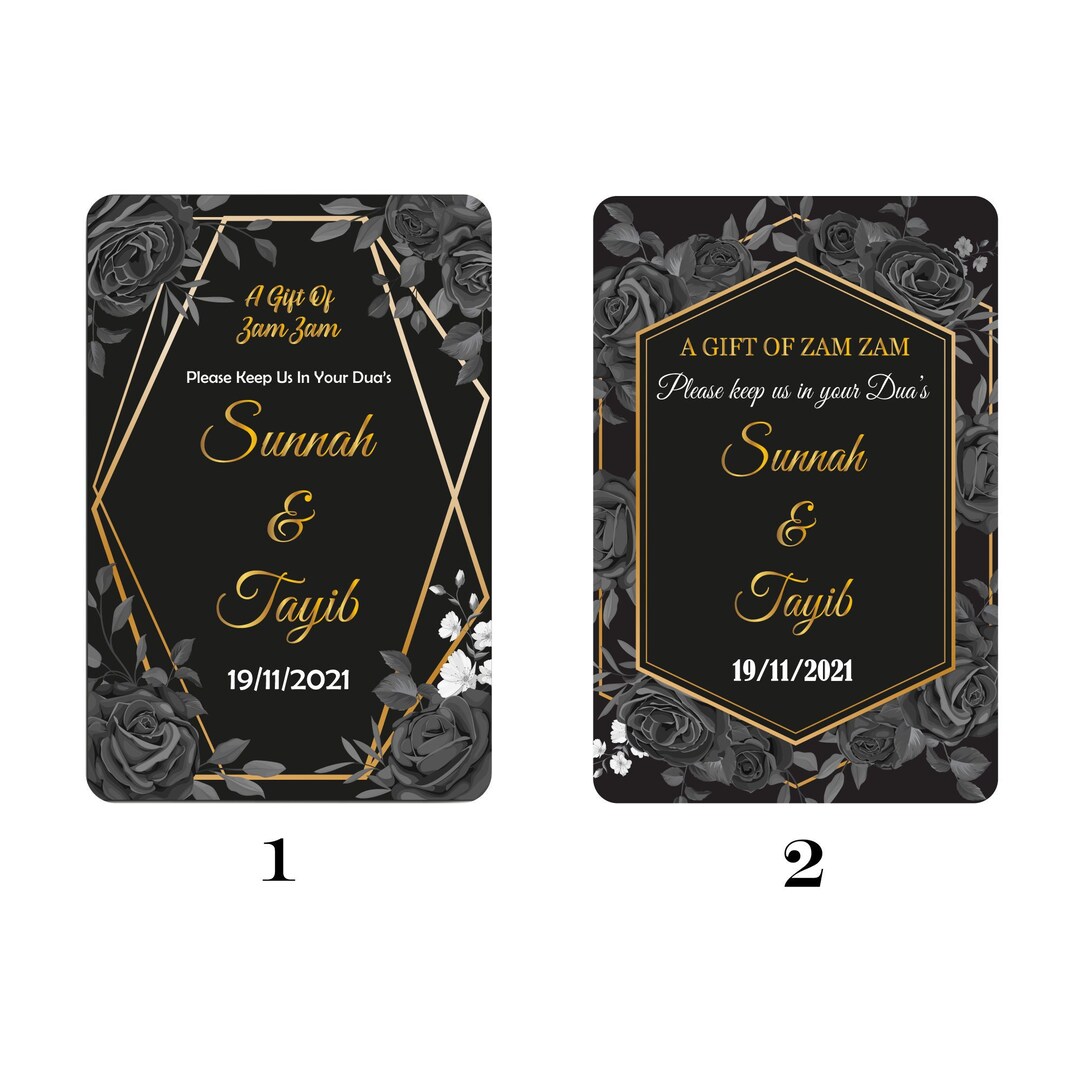 Zam Zam Sticker, Custom Zam Zam Sticker, Wedding Stickers, Bridal ...