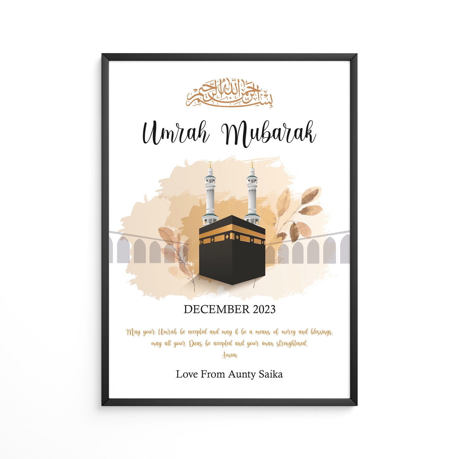 Umrah Print, Umrah Mubarak Gift, Umrah Frame, Umrah Mubarak Frame ...