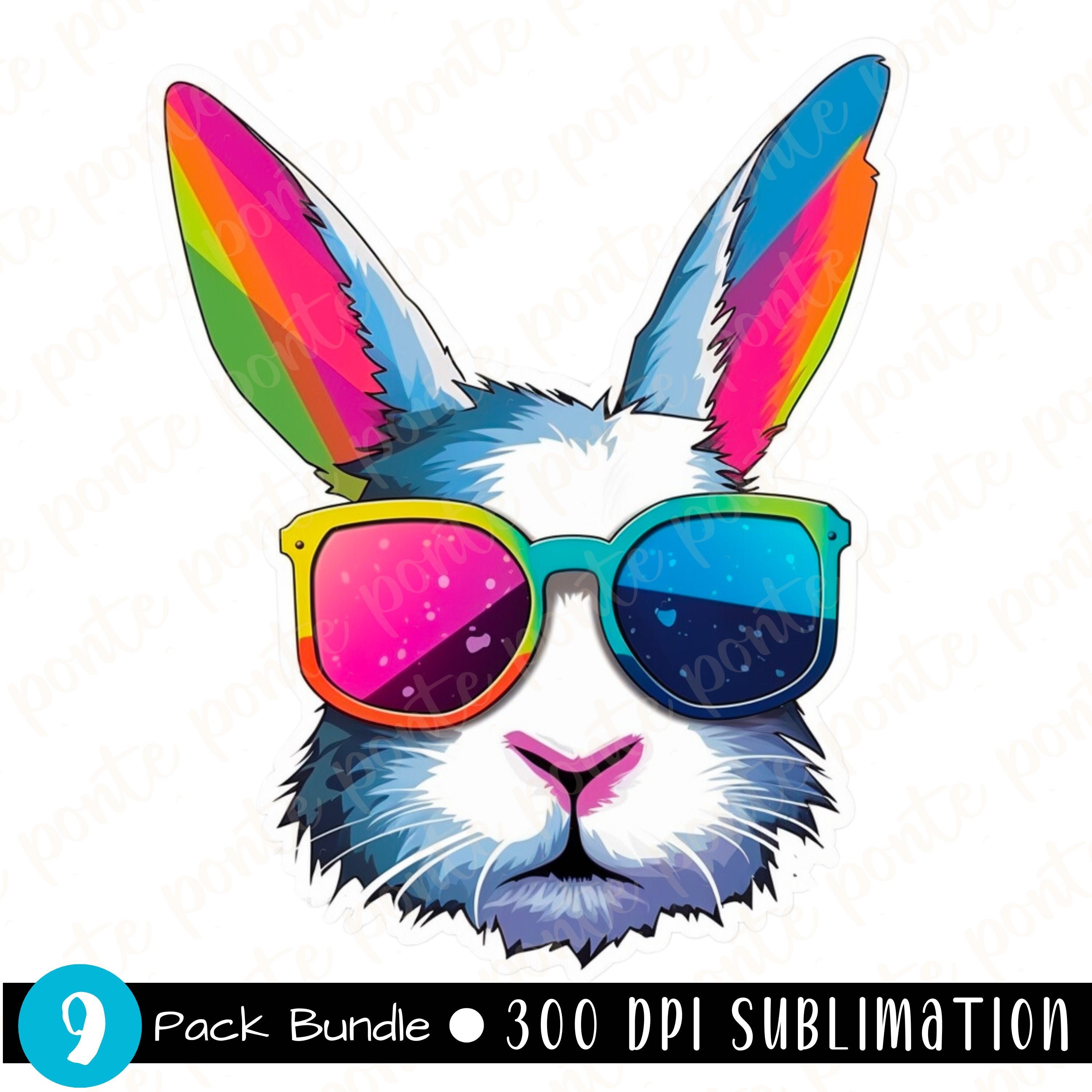 Cool Bunny With Sunglasses PNG Bundle | Cool Bunny PNG Digital Download ...