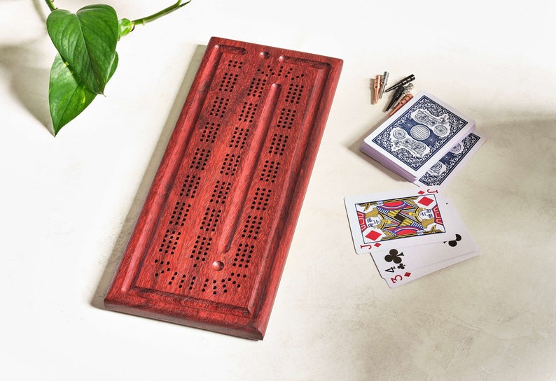 Mid-century Modern Cribbage Board exotic Wood Limited Edition - Etsy