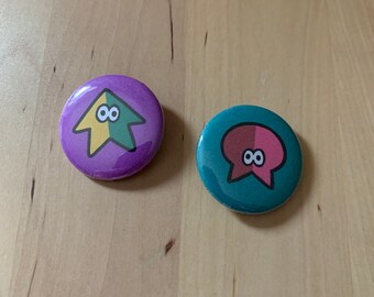 Persona 2 Splatoon Buttons - Etsy