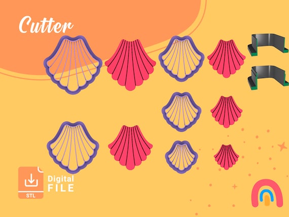 Polymer Clay Cutter 5 Size 2 Version Cut/ Scallop Shell | Etsy