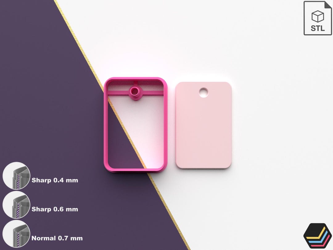Digital STL File for Gift Tag Clay Cutter | Gift Tag Model 2 | 3D ...