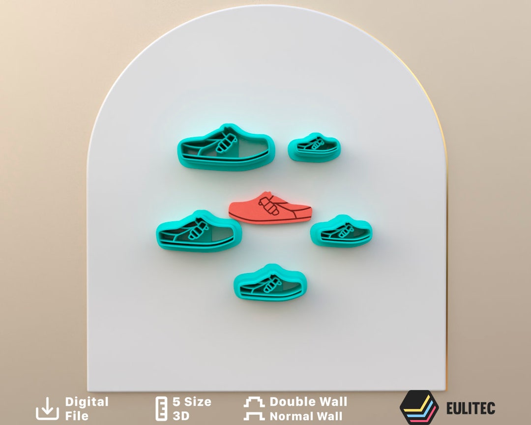 Polymer Clay Cutter to Make Clogs Shoes in 5 Sizes and 2 Cut Versions ...