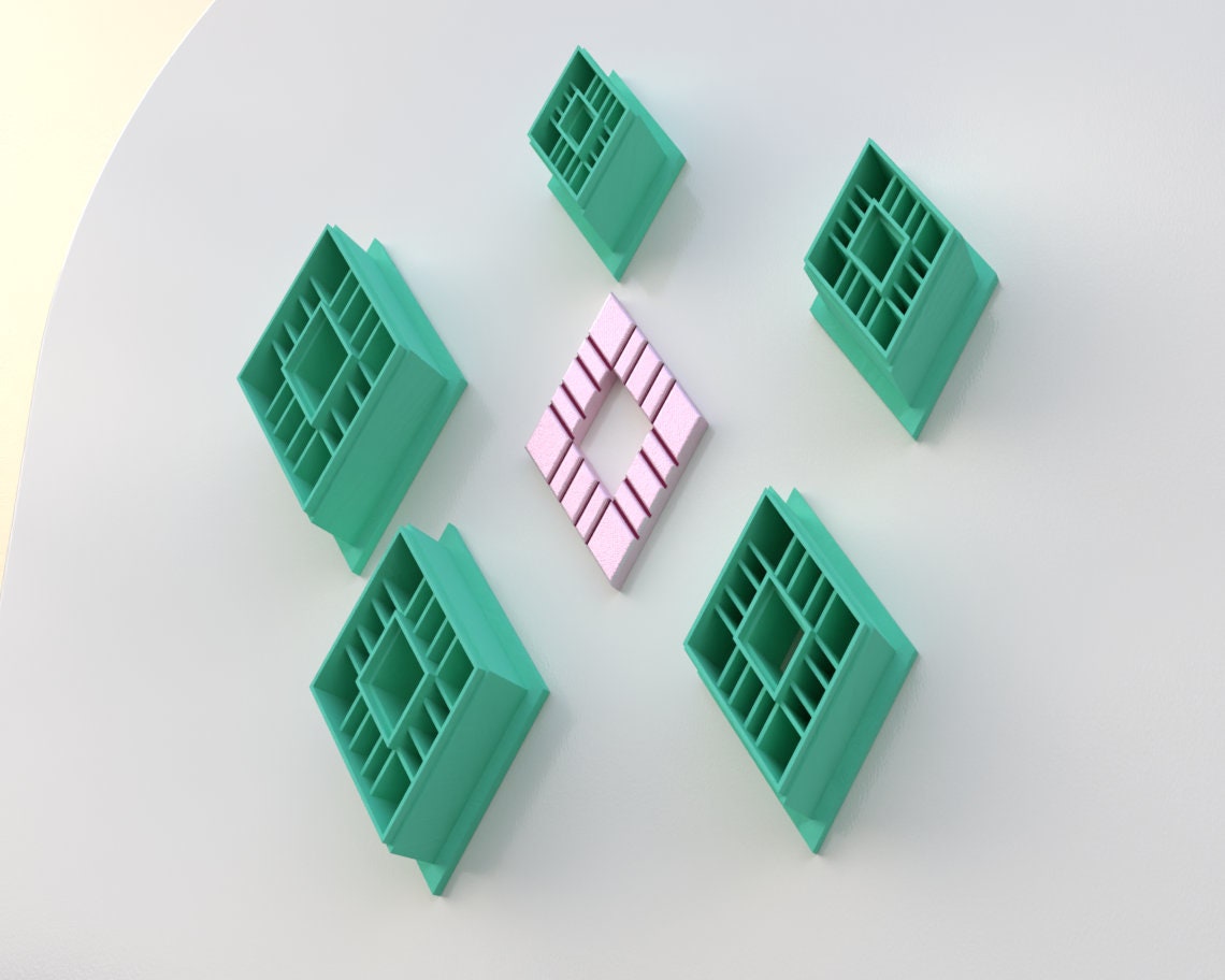 Polymer Clay Cutter Diamond Texture in 5 Sizes and 2 Cut Version ...