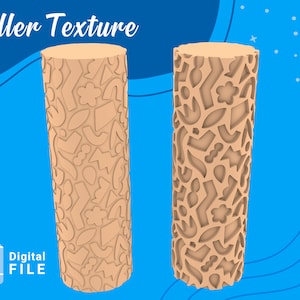 2 Roller Texture Polymer Clay /abstract Figures Texture/ Digital STL ...