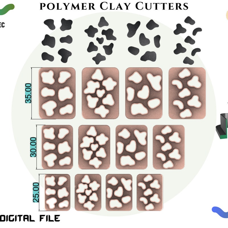 Cow Stl Clay Cutters - Etsy