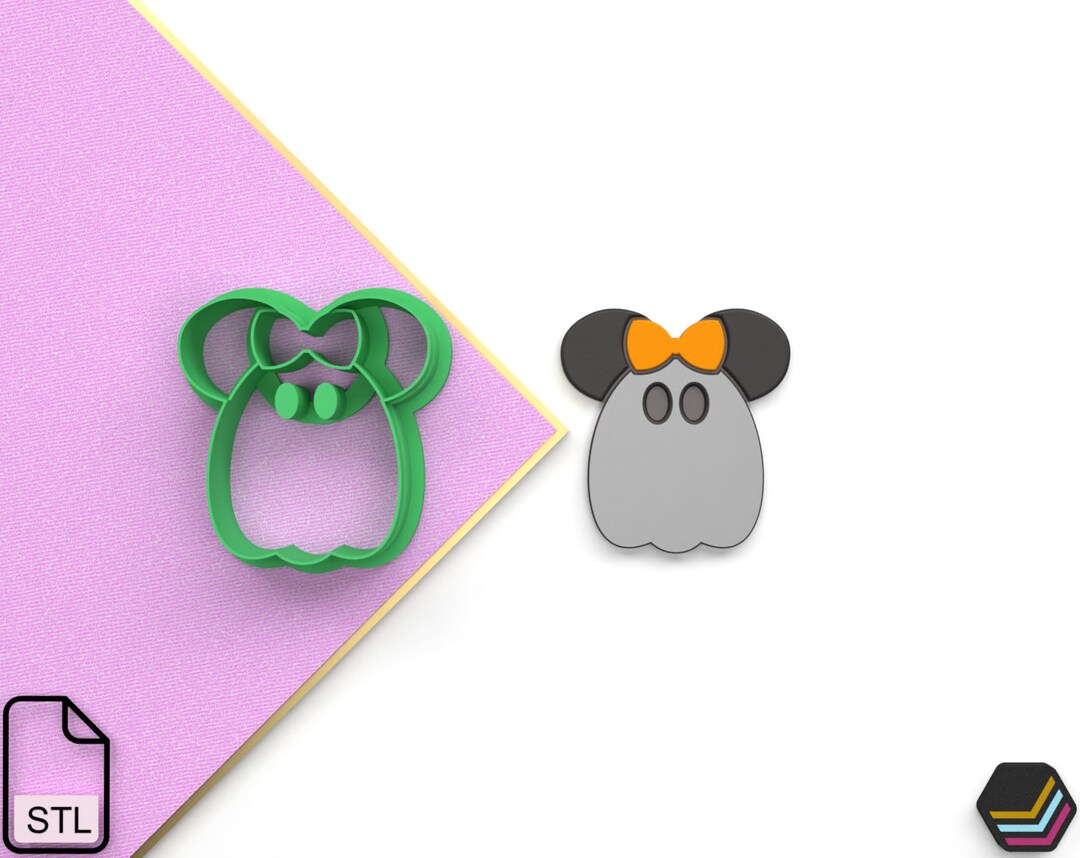 Digital .STL Polymer Clay Cutter Minnie Sweet Ghost *6 Size 3 Version ...