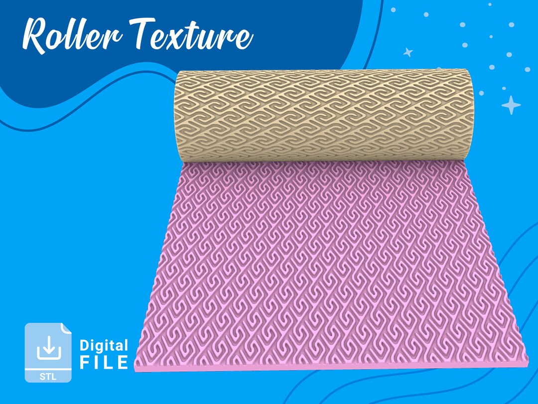 Roller Texture Polymer Clay /AZTEC LINES Figures Texture/ Digital STL ...