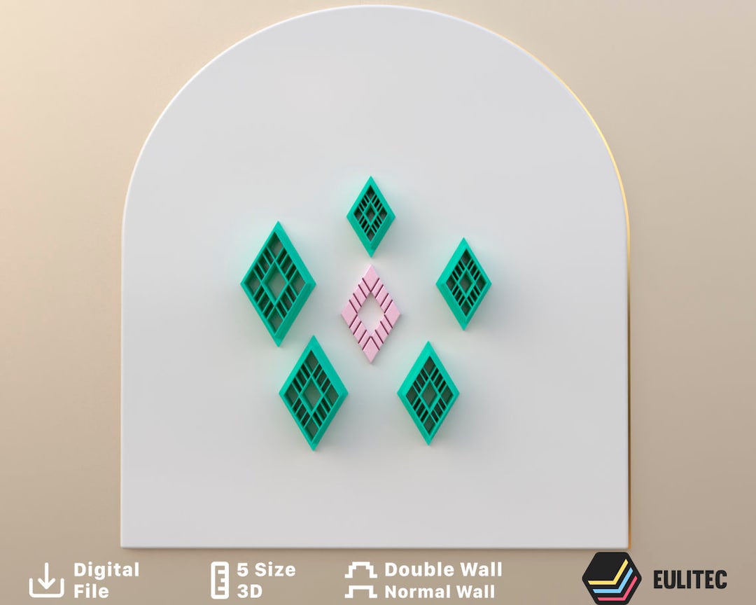 Polymer Clay Cutter Diamond Texture in 5 Sizes and 2 Cut Version ...