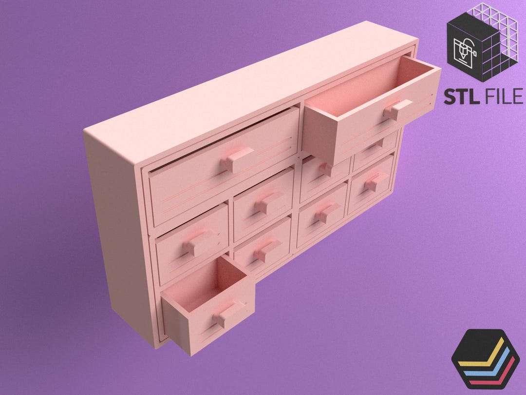 Mini Modular Desk Drawer | 3D Printable Micro Drawer Organizer | Small ...