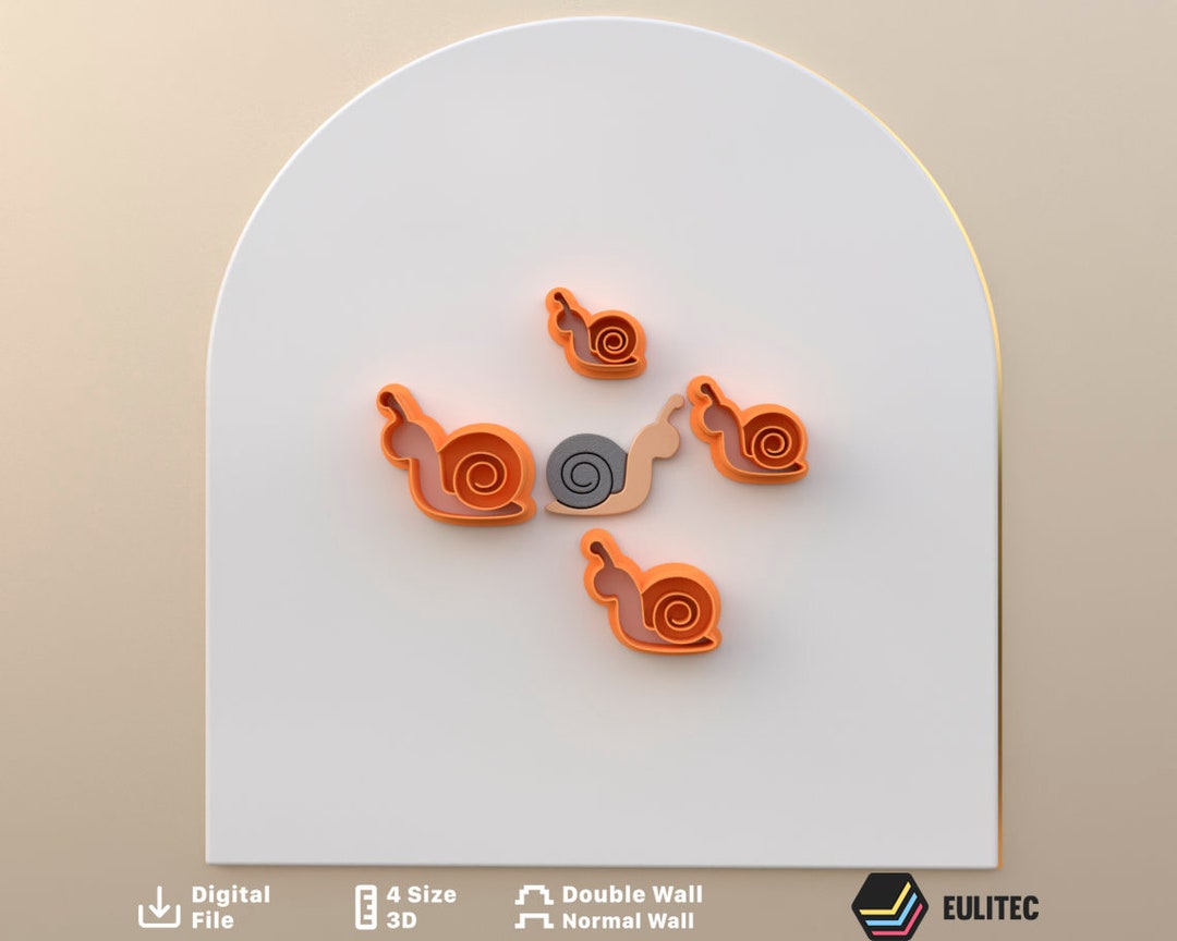 Polymer Clay Cutter *4 Sizes 2 Version Cut/snail/digital .STL File ...