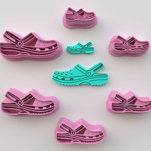 Polymer Clay Cutter to Make Croc Shoes in 6 Sizes and 3 Cut Versions ...