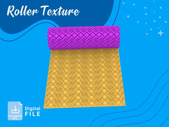 Roller Texture Polymer Clay /basic Stamp/ Digital STL File | Etsy