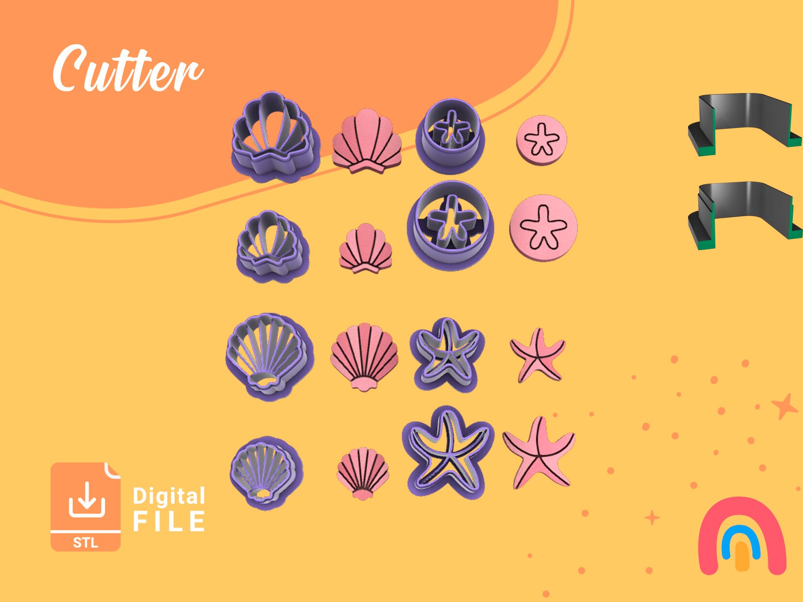 Polymer Clay Cutter 4 Models 2 Sizes 2 Version Cut/studs From - Etsy