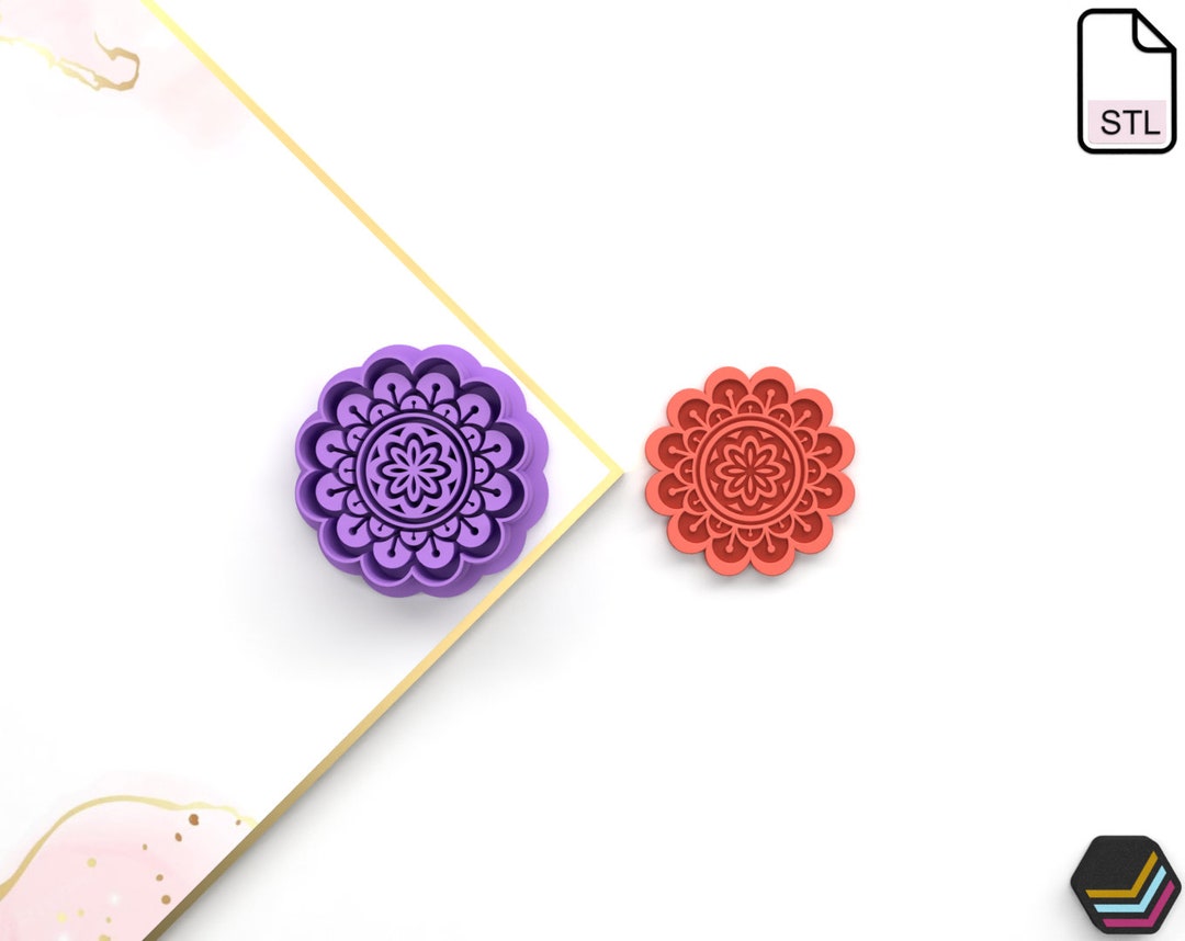 Digital .STL Polymer Clay Cutter Mandala/mandala/file for Use in A 3D ...