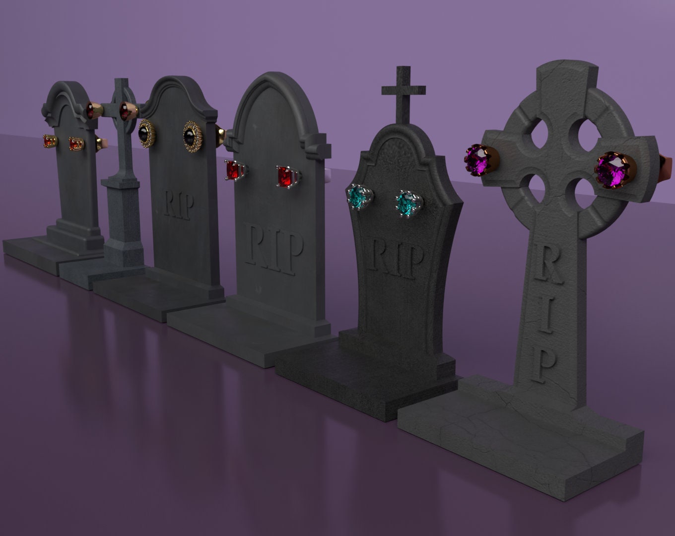 Haunted Cemetery Themed Jewelry Display by EULITEC ÆTERNAM/ Digital ...