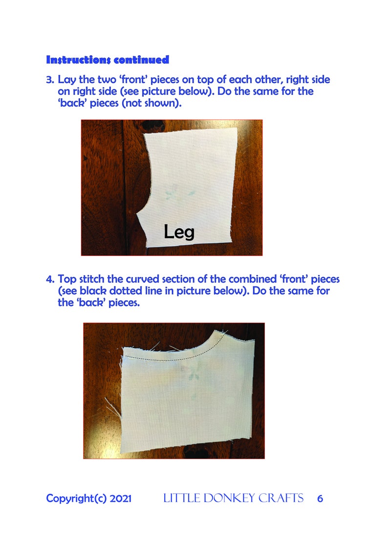 Easy Pdf Sewing Pattern for Shorts for 12 Doll Like Ruby - Etsy