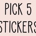 90s Stickers Set of 5 - Etsy