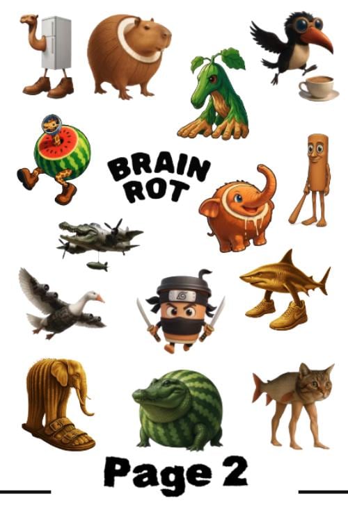Brainrot Sticker Set - UV Coated, Waterproof - Etsy