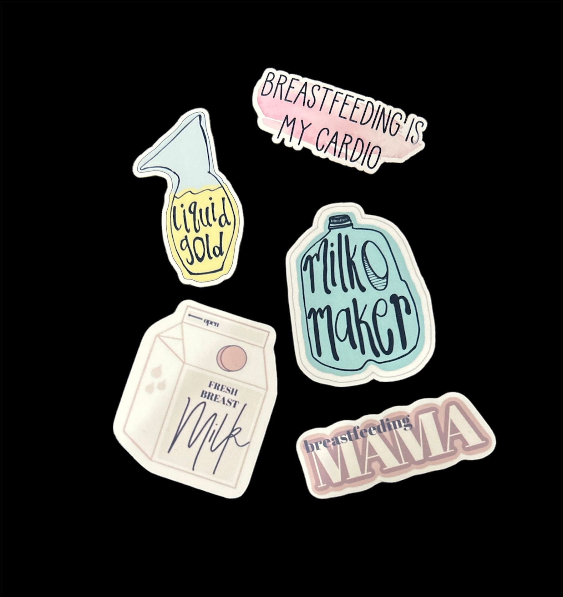 Breastfeeding Proud Stickers - Set of 5 - Etsy