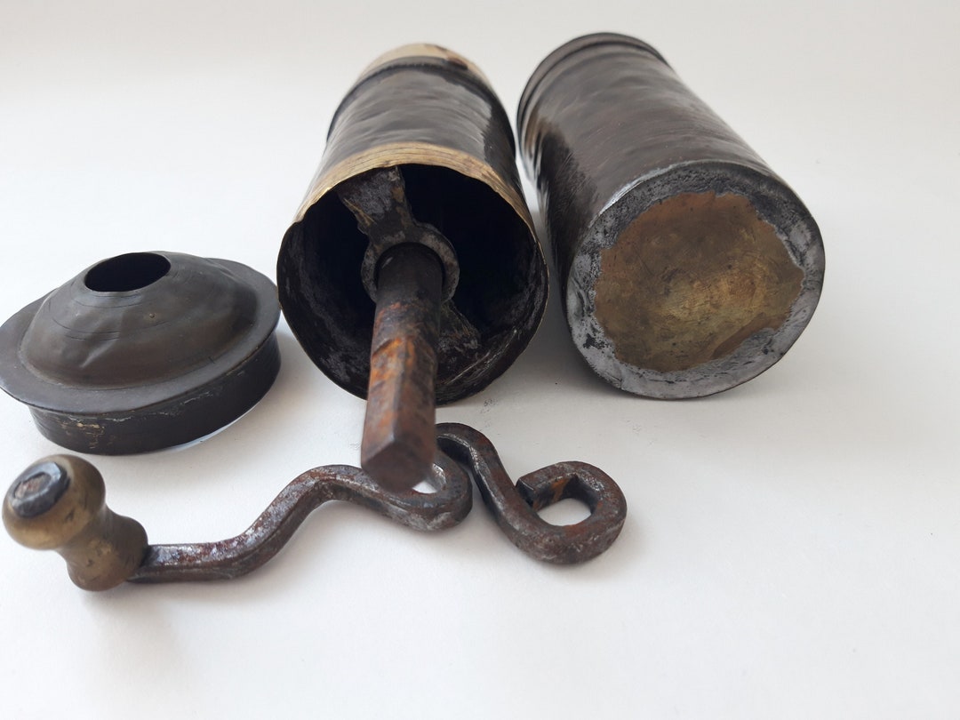 Antique Brass Mill, Vintage Mill, Hand Mill, Old Mill, Retro Kitchen ...