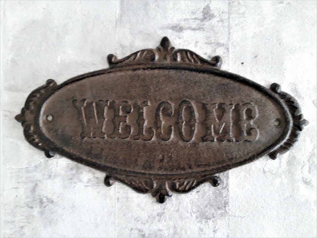 Decorative Plate for Welcome Metal Sign Garden Sign Welcome - Etsy