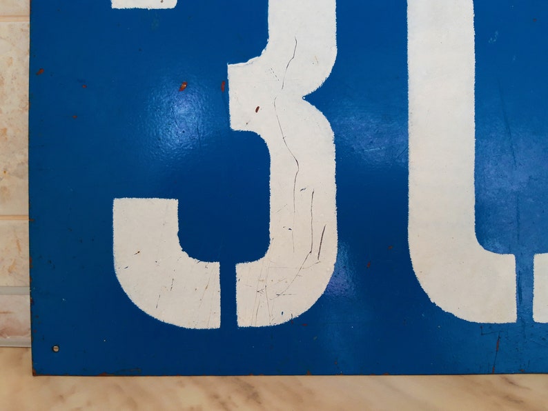 Vintage Sign 301, Door Number 301, Blue and White Metal Plate, Street ...