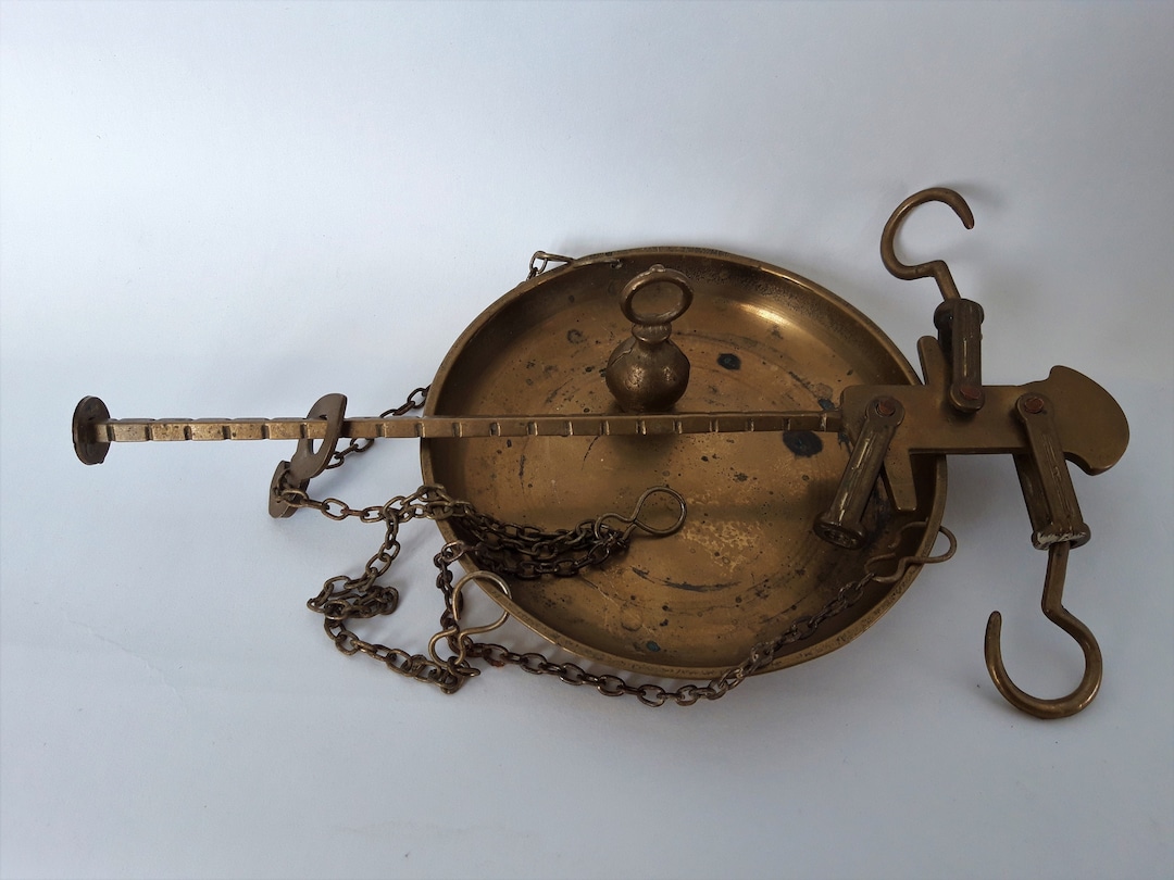 Vintage Brass Balance Scale, German Brass Balance Scale, Antique Scales ...