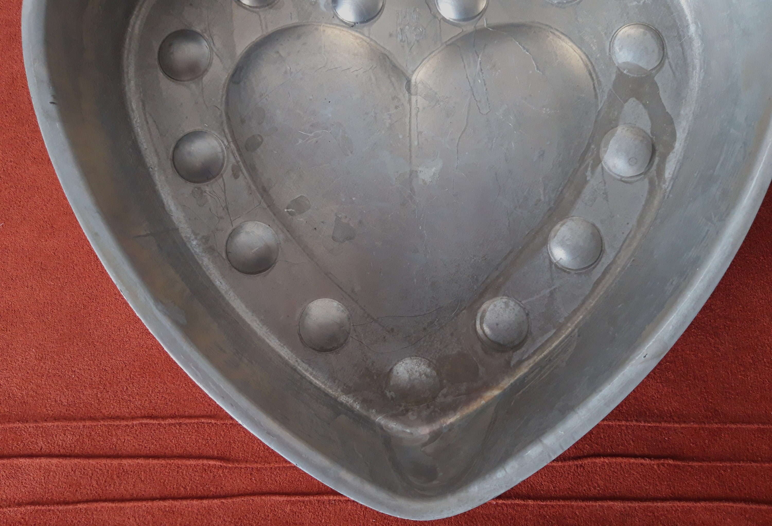 Vintage Aluminum Heart Cake Tin,baking Pan,aluminum Cake Tin,baking Tin ...