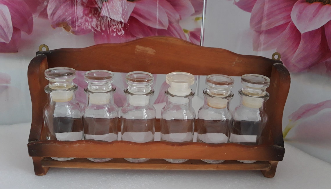 Vintage Wooden Spice Rack Wall Spice Rack Wooden Kitchen - Etsy