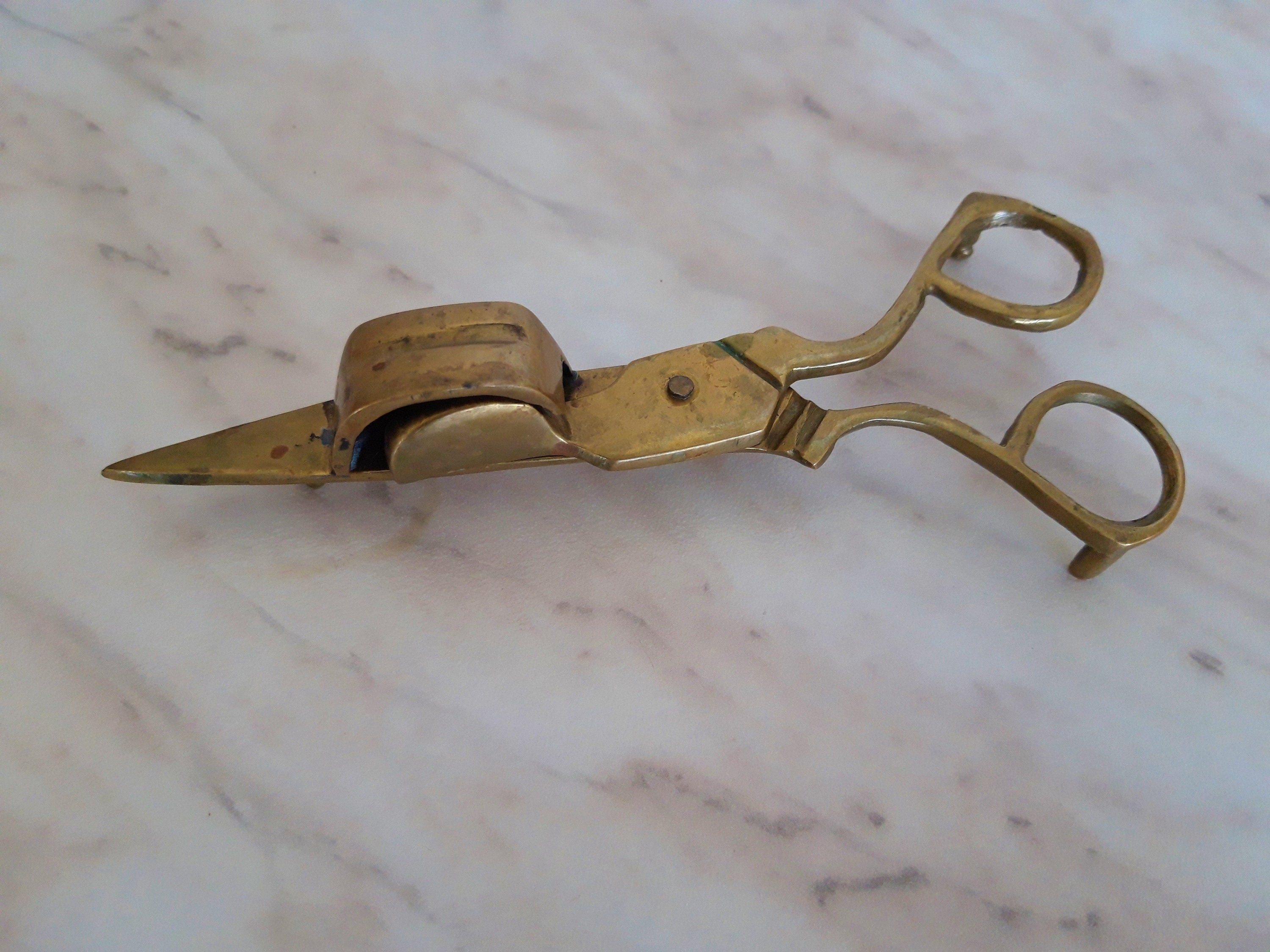 Vintage Brass Scissors for Extinguishing Candles, Antique Brass ...