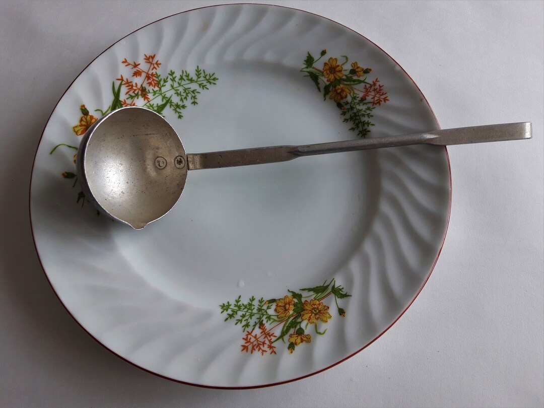 Vintage Aluminum Ladle With Long Handle Old Metal Ladle - Etsy