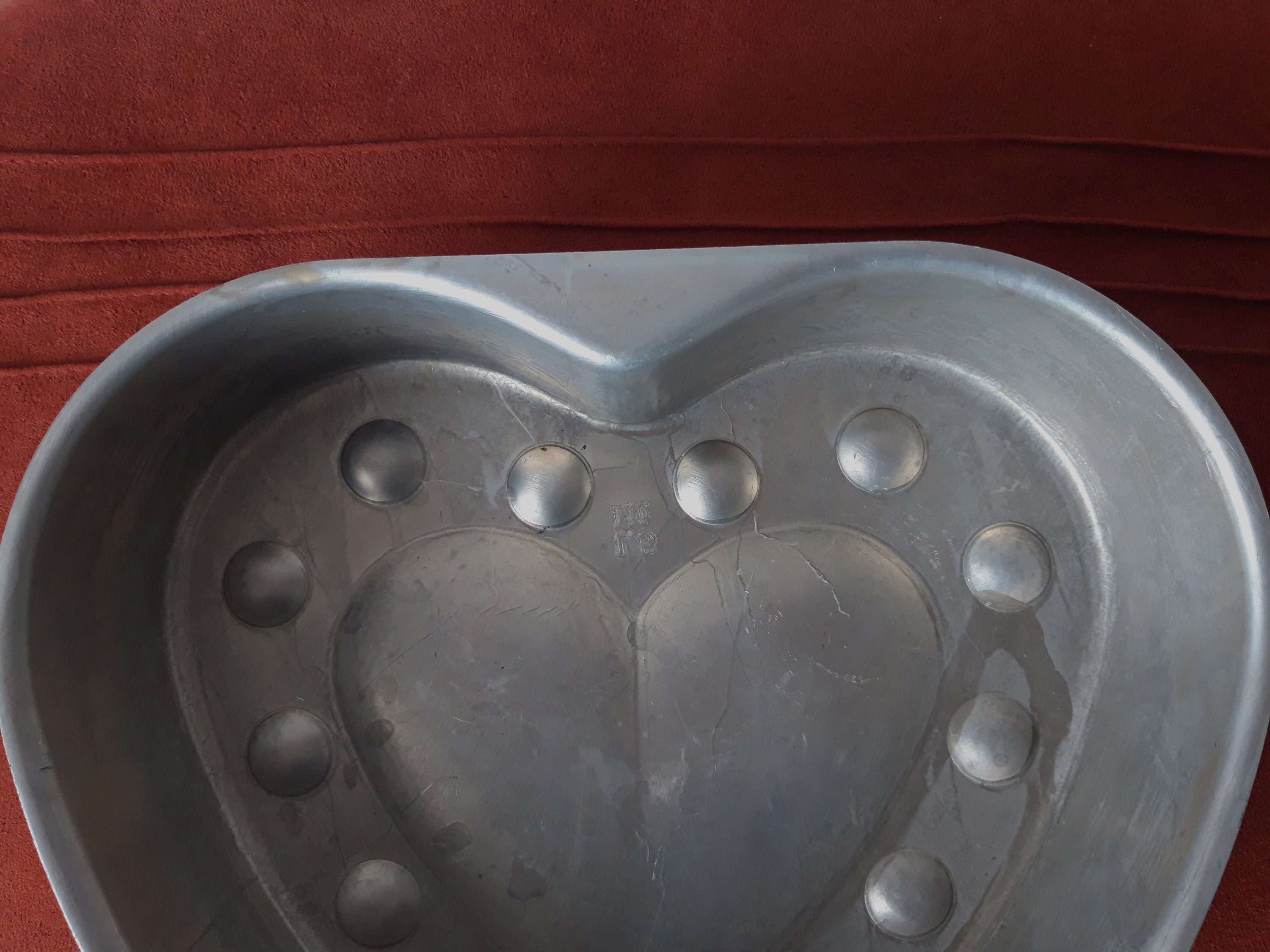 Vintage Aluminum Heart Cake Tin,baking Pan,aluminum Cake Tin,baking Tin ...