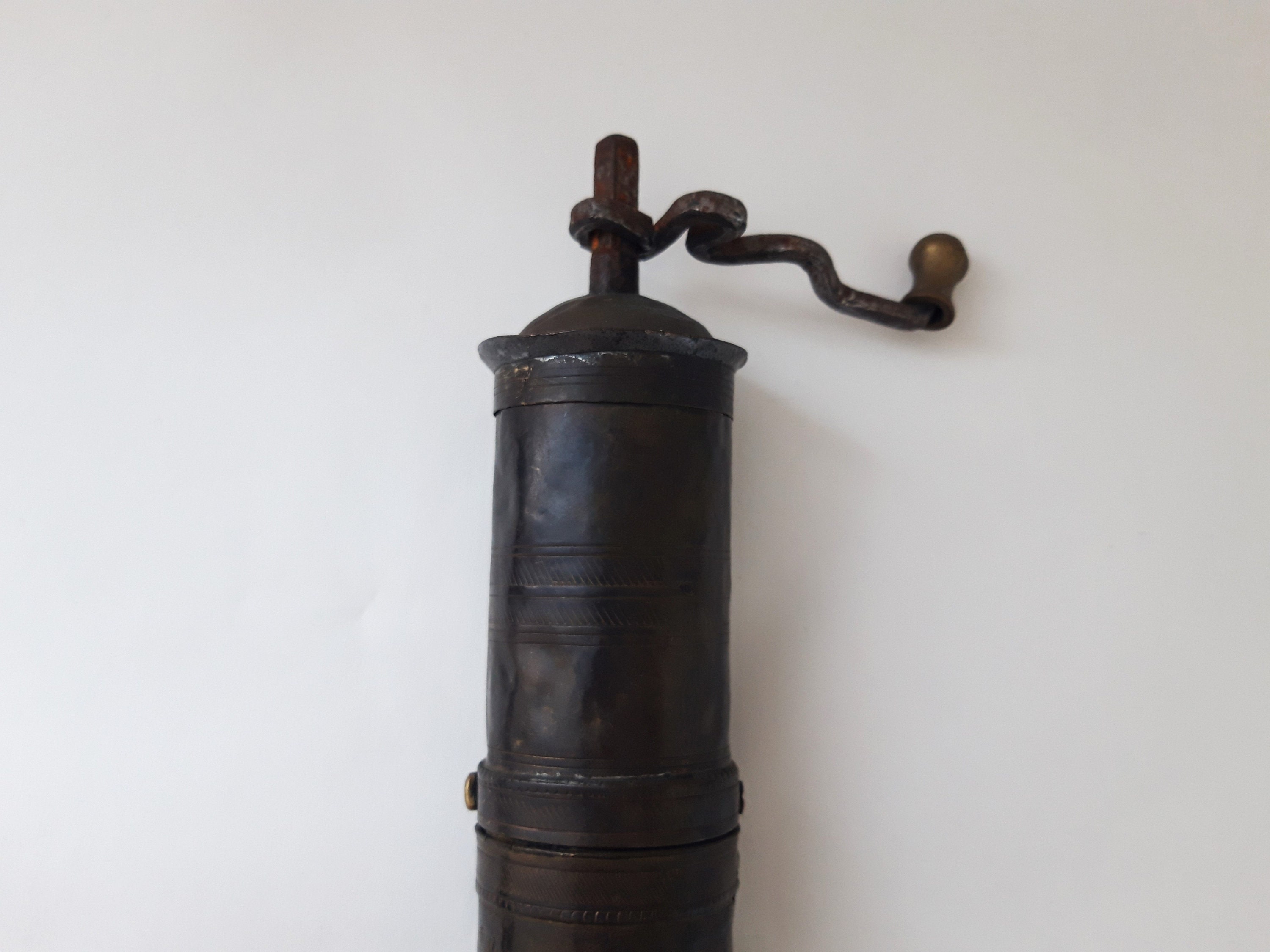 Antique Brass Mill, Vintage Mill, Hand Mill, Old Mill, Retro Kitchen ...
