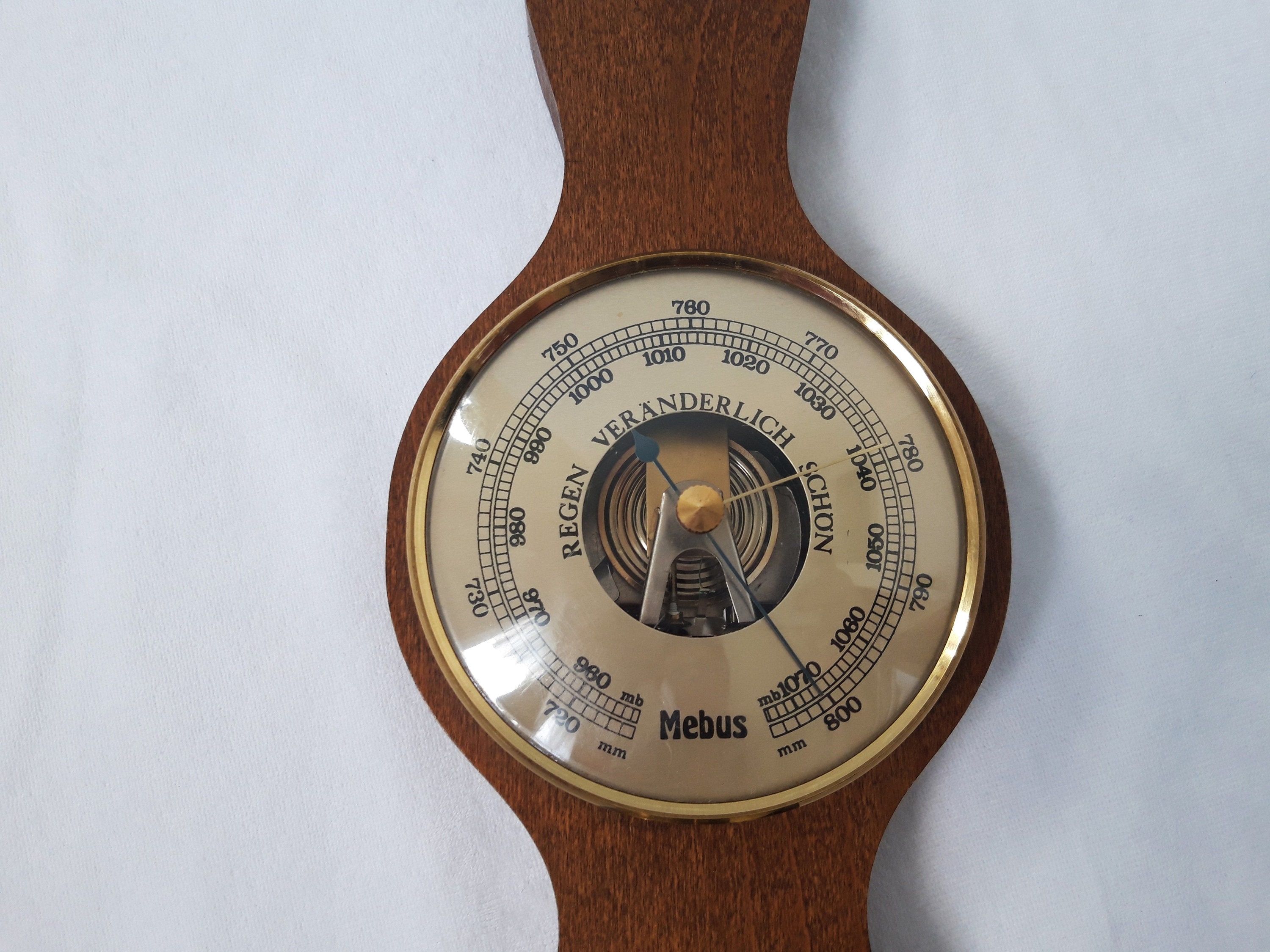 Vintage German Wooden Weather Station Thermometer Hygrometer and ...