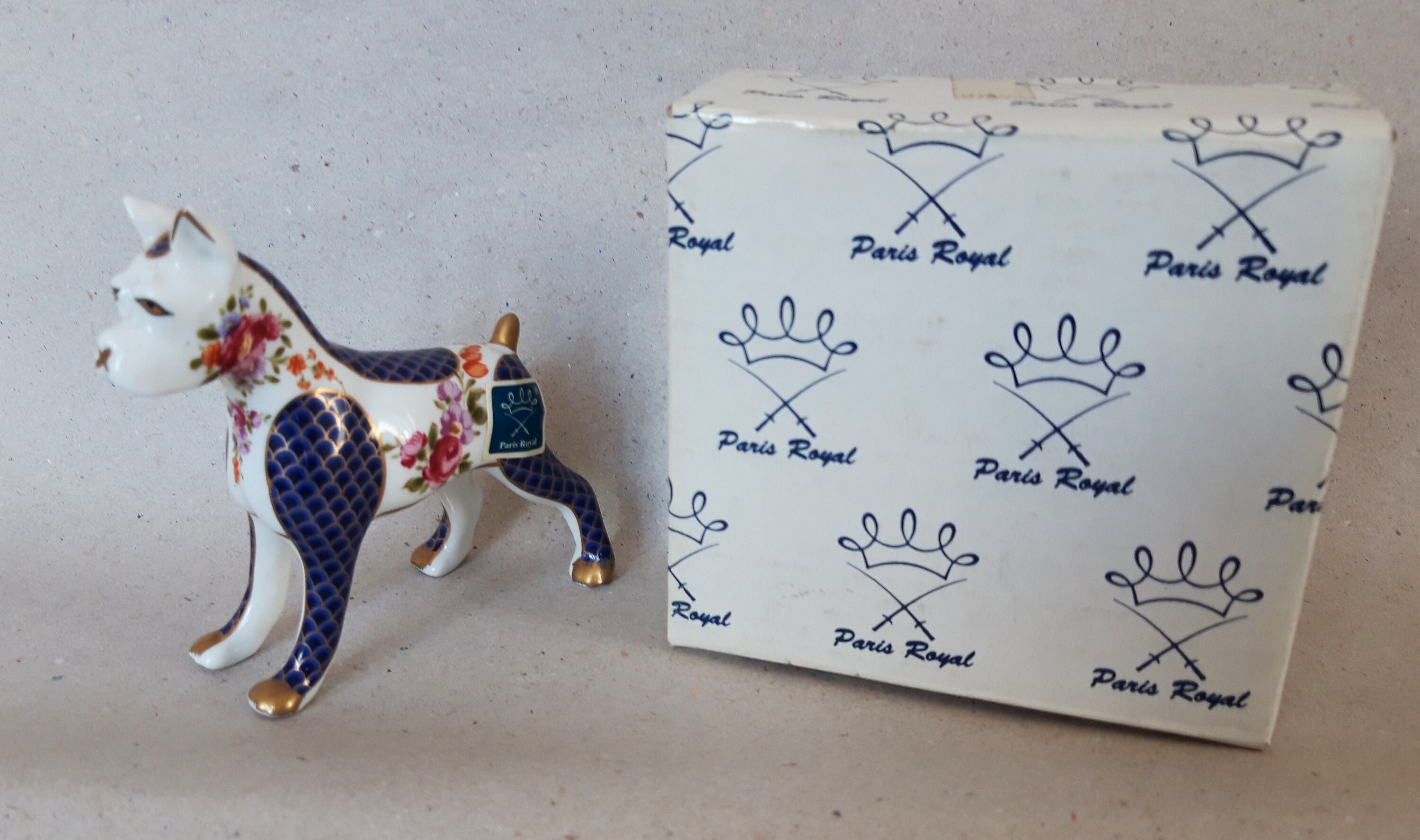 Vintage Porcelain Dog Hand Painted Porcelain Dog Ceramic Painted Dog ...