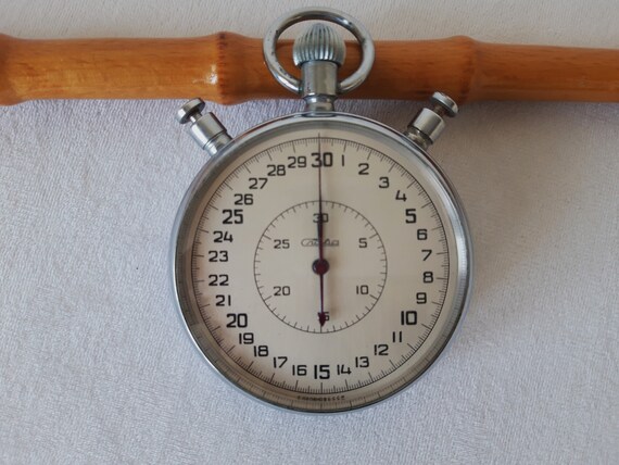 Vintage Russian Slava Mechanical Stopwatch Rare 3 But… - Gem