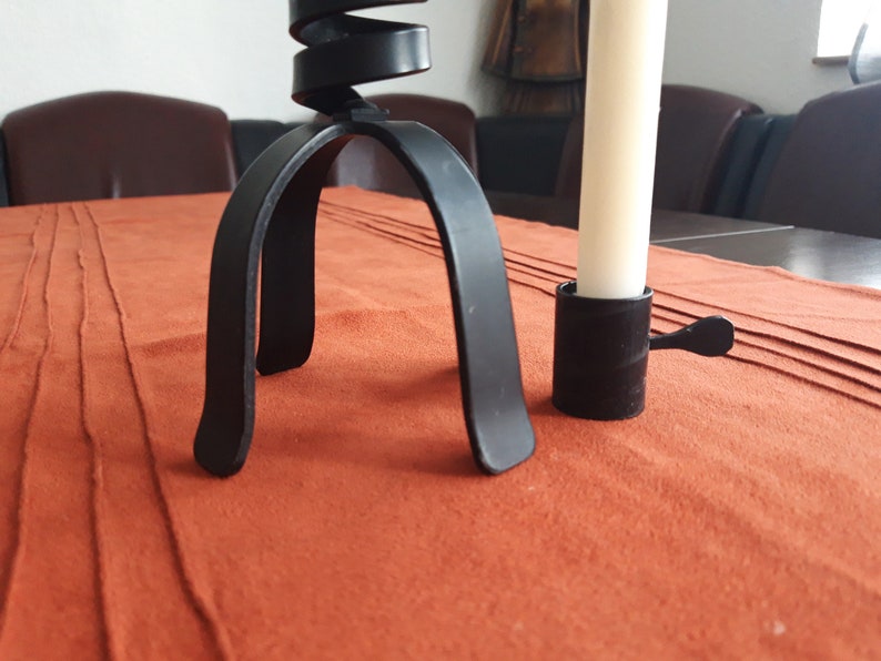 Vintage Black Wrought Iron Candle Holder With Lifting Mechanism - Etsy