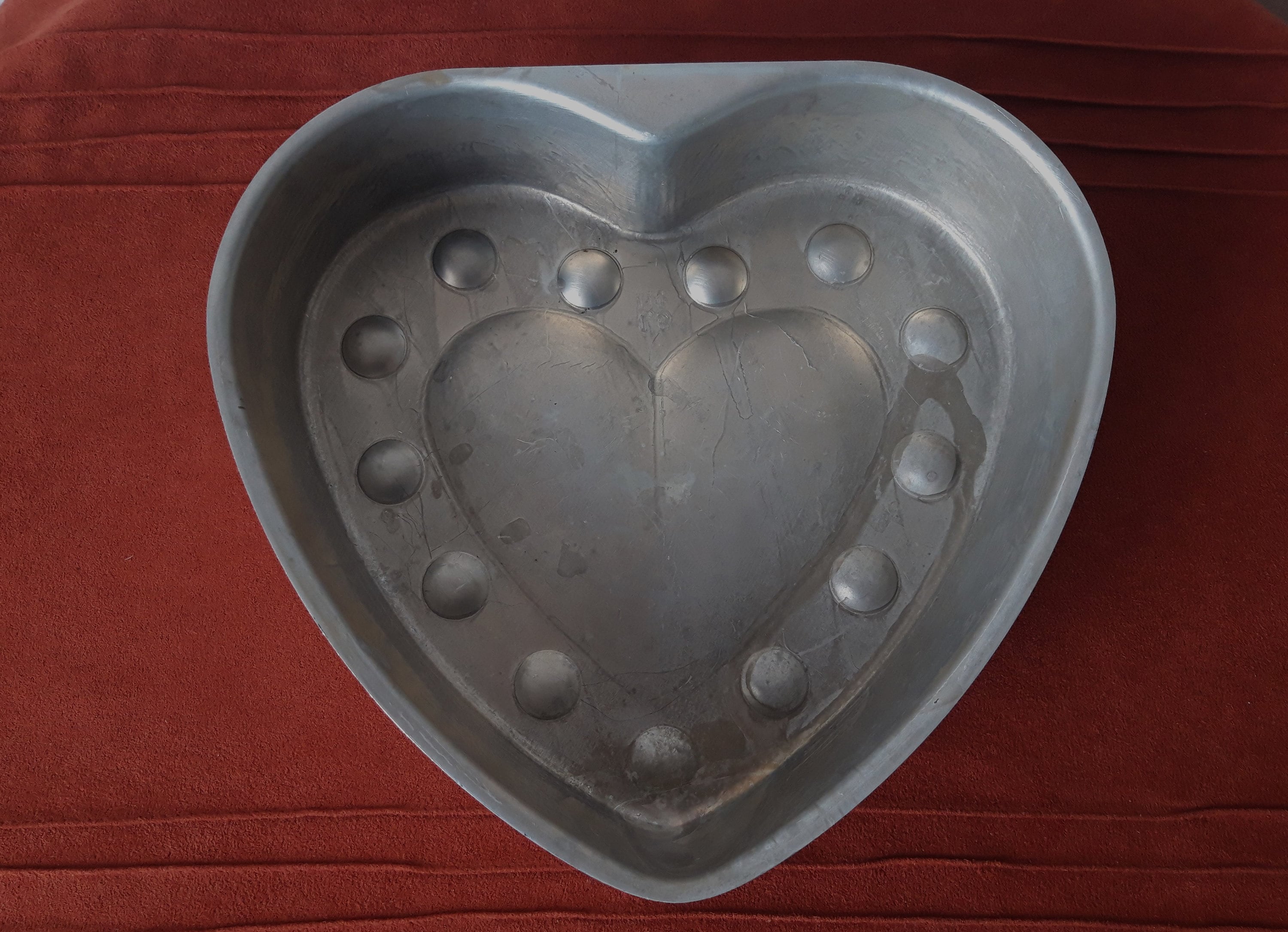 Vintage Aluminum Heart Cake Tin,baking Pan,aluminum Cake Tin,baking Tin ...