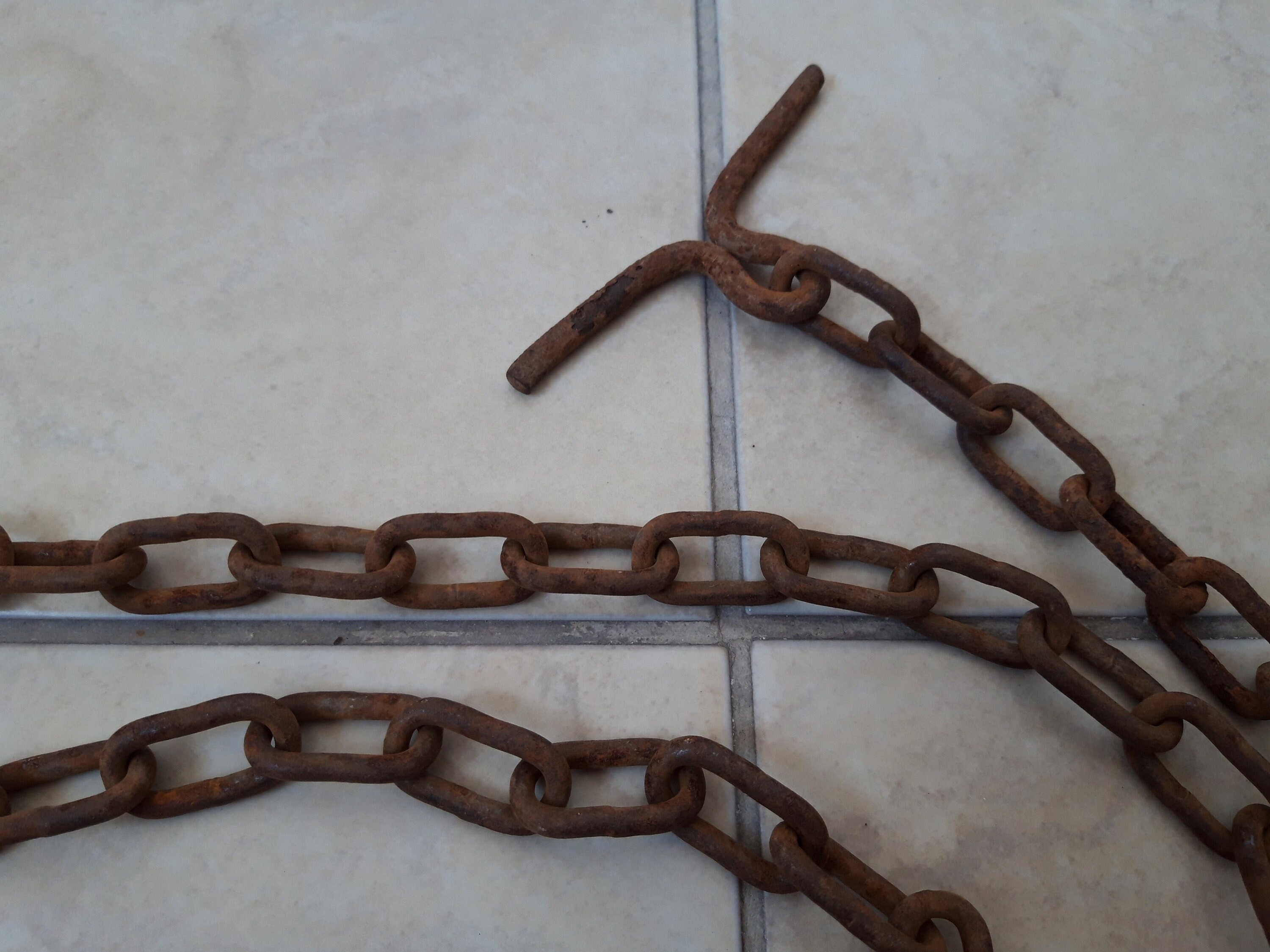 Antique Hand Forged Iron Chain 79,92 - Etsy