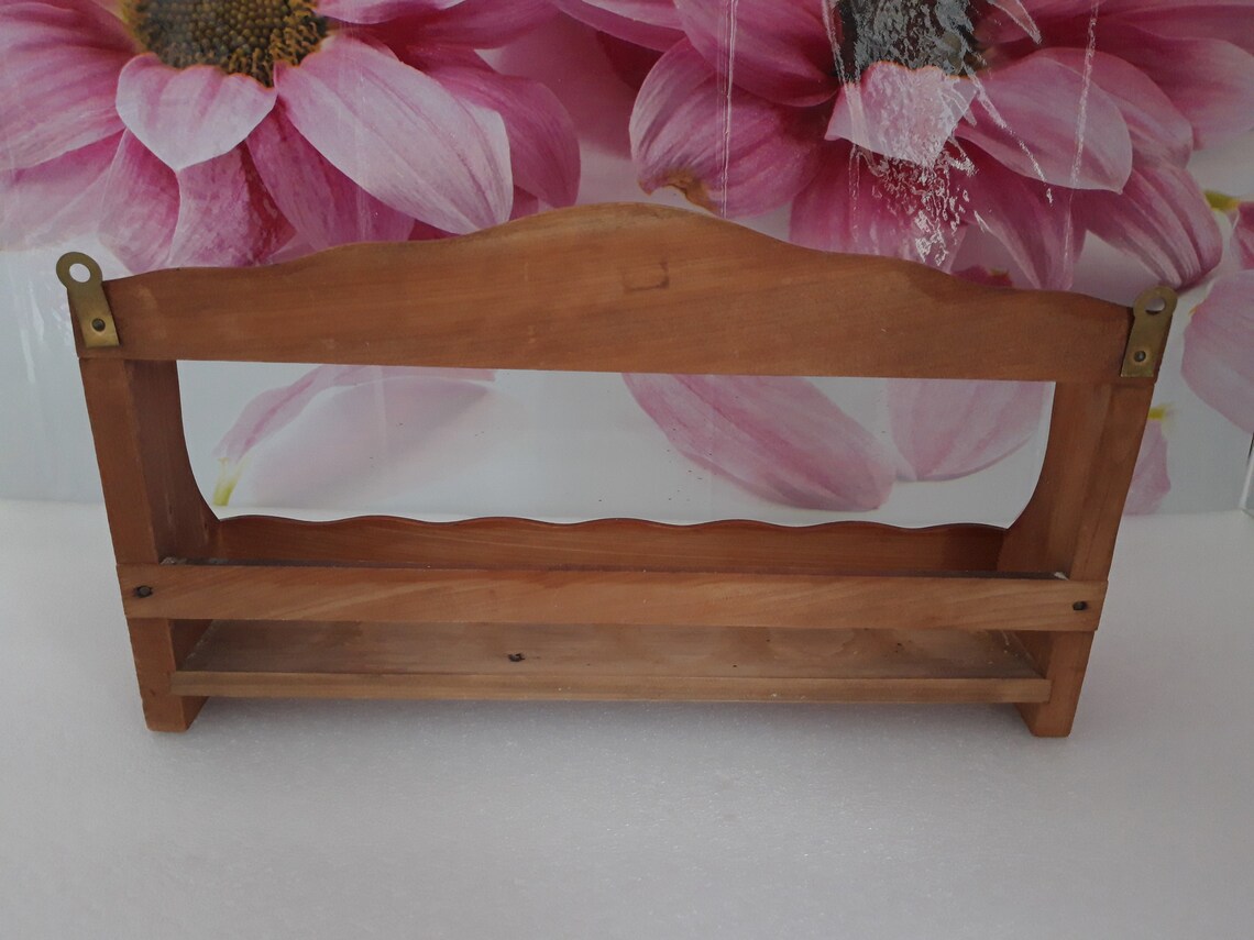 Vintage Wooden Spice Rack Wall Spice Rack Wooden Kitchen - Etsy