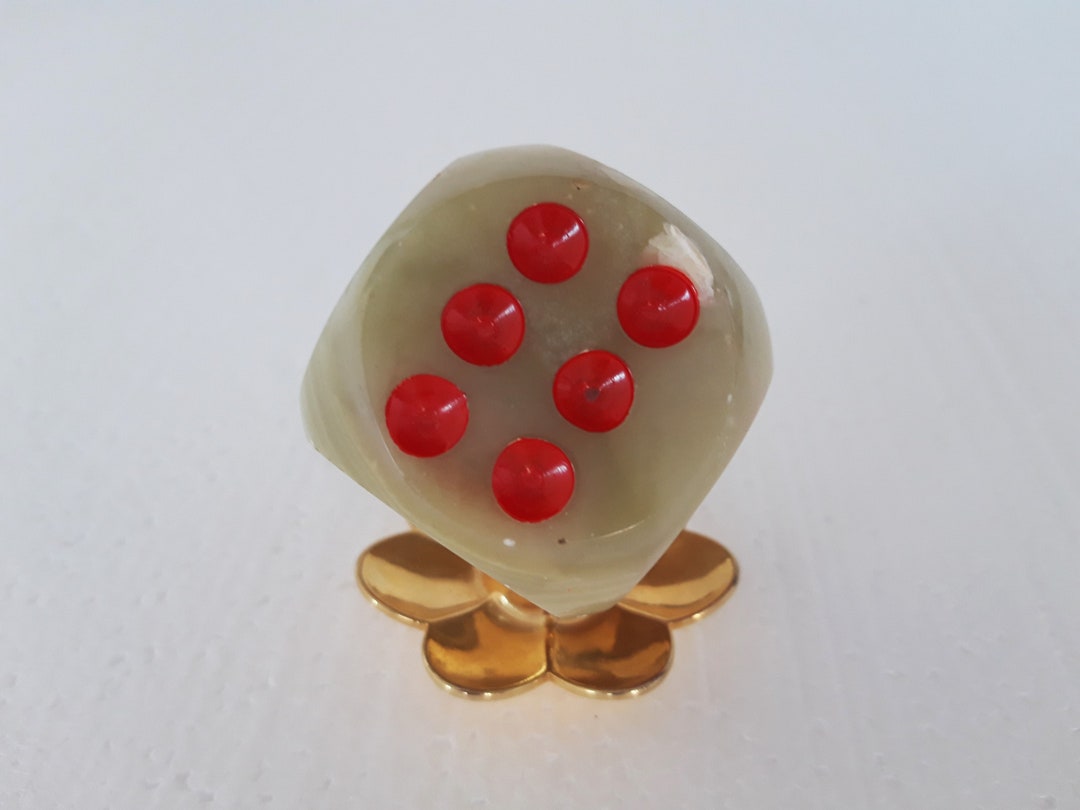 Vintage Handmade Onyx Dice, Large Playing Dice - Etsy