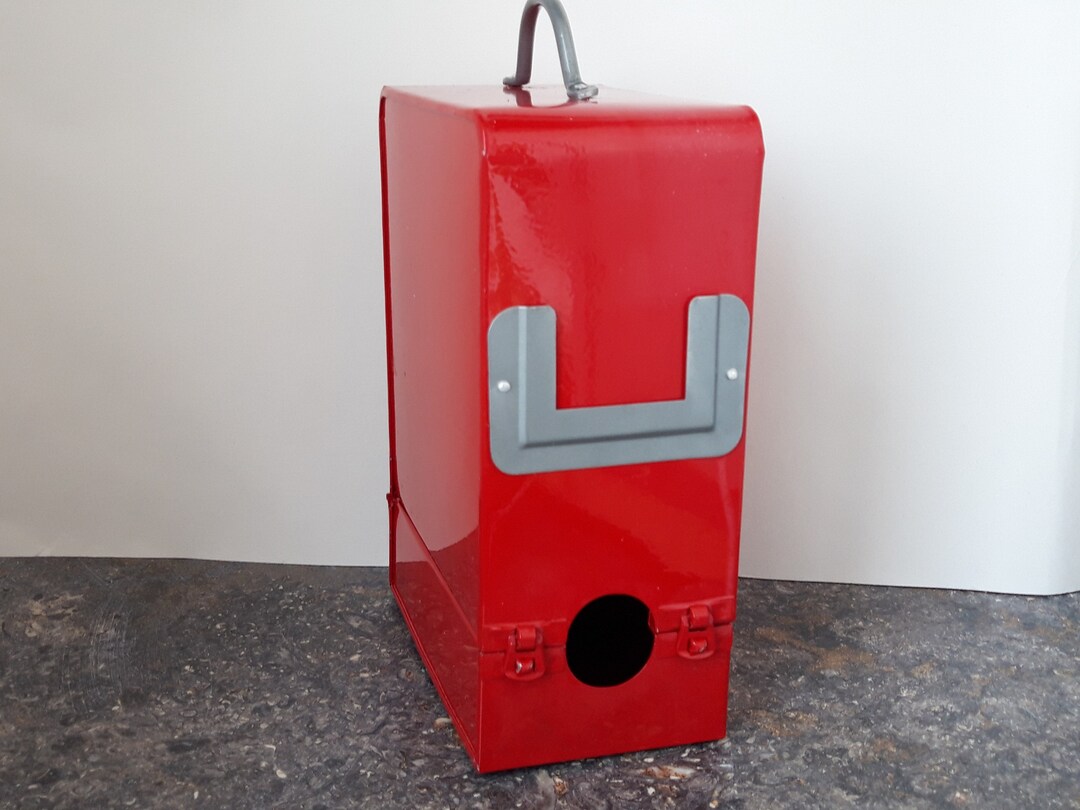 Red Metal Mailbox, Vintage Mailbox, Mailbox, Metal Mail, Metal Mailbox ...