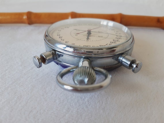Vintage Russian Slava Mechanical Stopwatch Rare 3 But… - Gem